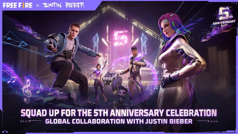 Free Fire celebra su quinto aniversario con tema de Justin Bieber ...